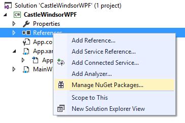WPF Castle Windsor Inversion Of Control Stworzenie Aplikacji