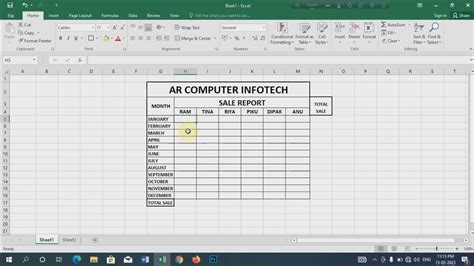 Excel Monthly And Yearly Sale Report Excel Tutorial Beginners To Advance Avijit Ray Official