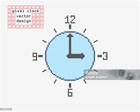 레트로 픽셀 시계 평면 스타일 벡터 아이콘입니다 고립 된 빛 배경입니다 0명에 대한 스톡 벡터 아트 및 기타 이미지 0명 고름 로고 Istock