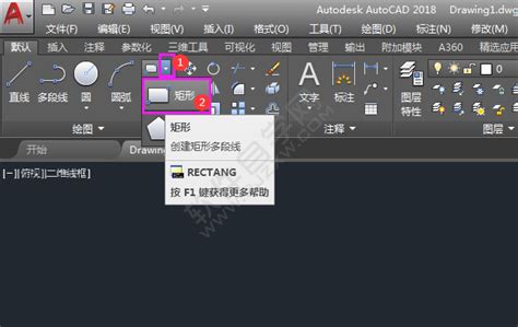 cad矩形里面画小矩形 电脑教程 塔岸网