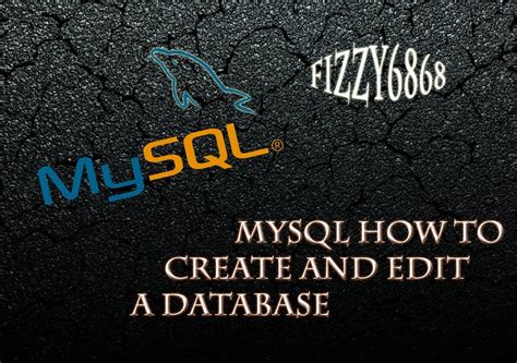Mysql Create Database And Edit Database Content Youtube