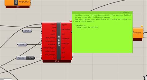 Error Message While Simulating For The Comfort Mtx In Honeybee