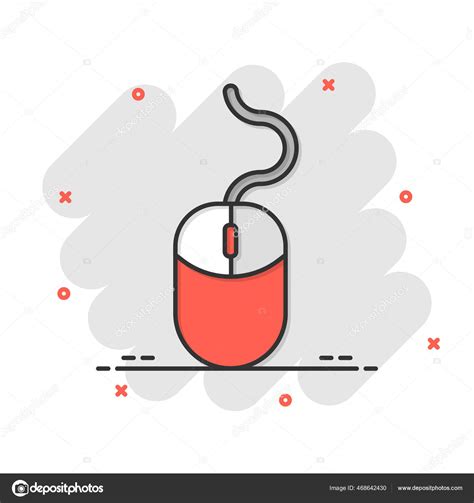 计算机鼠标图标的喜剧风格 光标动画矢量插图白色孤立的背景 指针飞溅效应的商业概念图库矢量图作者 sanek13744 468642430