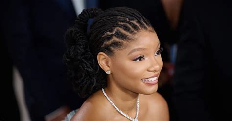 Halle Bailey Channels Old Hollywood In Sultry High Leg Slit Dress