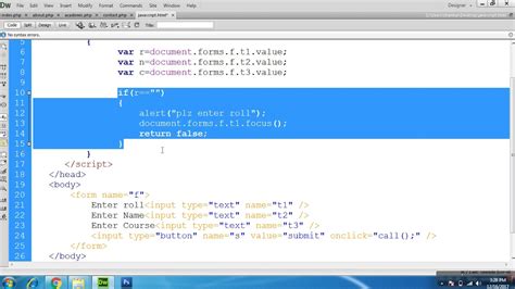 Javascript Form Validation Youtube