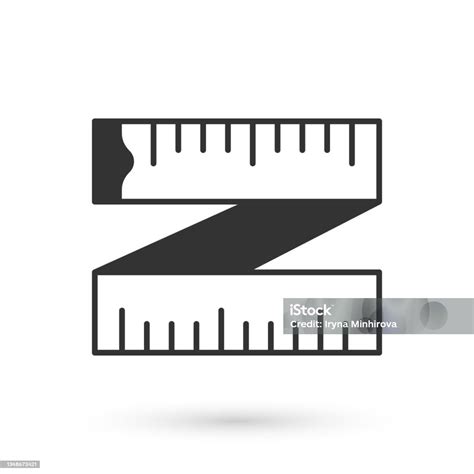 흰색 배경에서 격리된 회색 테이프 측정 아이콘입니다 측정 테이프 벡터 개념에 대한 스톡 벡터 아트 및 기타 이미지 개념 거리가 먼 건설 산업 Istock