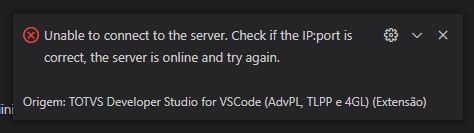 Erro conexão servidor local Issue totvs tds vscode GitHub
