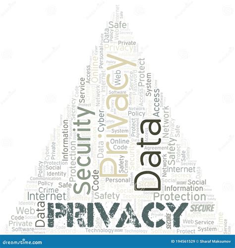 Privacy Vector Word Cloud Made With Text Only Stock Illustration Illustration Of Fonts