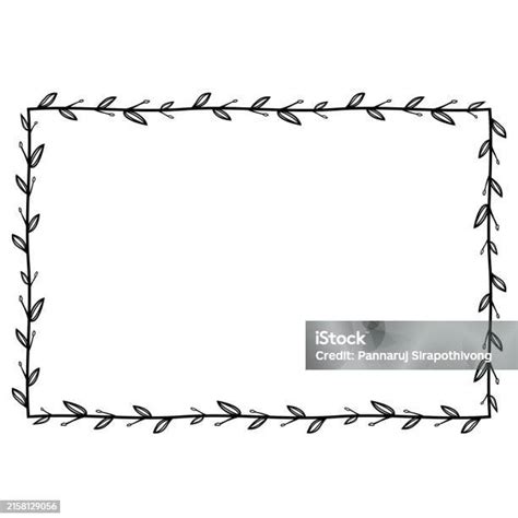 직사각형 모양 잎 프레임 잎 벡터 꽃 테두리 사진 프레임 분기 월계수 식물 실루엣 검은 요소 장식 인사말 웨딩 프레임 0명에 대한 스톡 벡터 아트 및 기타 이미지 Istock