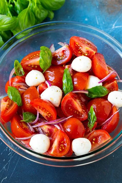 This Tomato Salad Recipe Is Ripe Tomatoes Fresh Basil Mozzarella