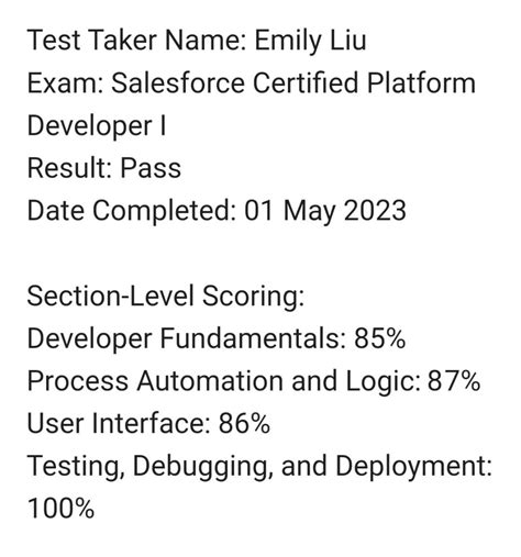 Emily Liu On Linkedin Passed Salesforce Platform Developer I Certification Tonight Here Is My…