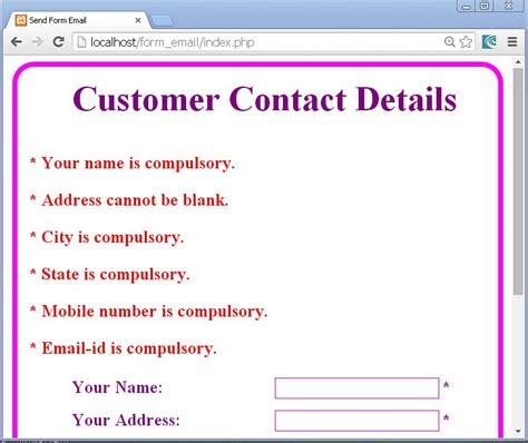 PHP Form Email