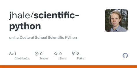 Github Jhalescientific Python Unilu Doctoral School Scientific Python