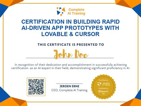 Certification In Building Rapid Ai Driven App Prototypes With Lovable And Cursor