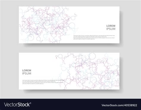 Connect Lines And Dots Banner Template Royalty Free Vector