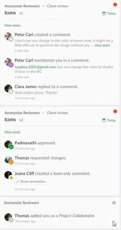 See The Latest Activities In The Notification Center Filestage