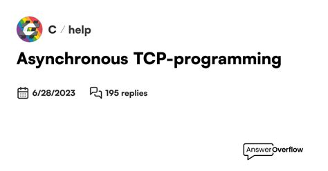 Asynchronous Tcp Programming C