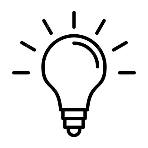 Idea Bulb Line Icon Vector Idea Bulb Icon Bulb Business Png And