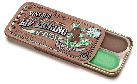 Double Up Lip Licking Flavored Lip Balm Vintage Slider Tin Tinte Cosmetics