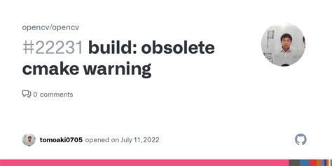 Build Obsolete Cmake Warning Issue Opencv Opencv GitHub