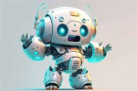Premium Ai Image Happy Smiling Robot For Modern Hero Website