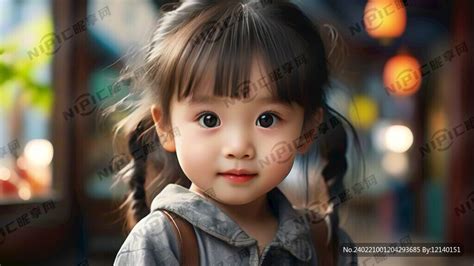 Ai创作图大眼睛可爱小女孩 昵图网