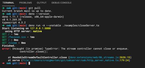 native server hangs program after close if received at least one
