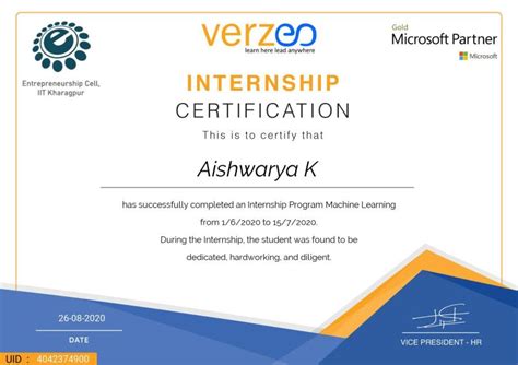 Aishwarya K On Linkedin Verzeo Intresnship Machinelearning Python