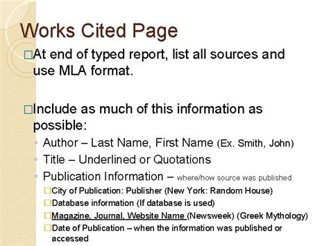 Introduction To MLA Format What Is MLA MLA
