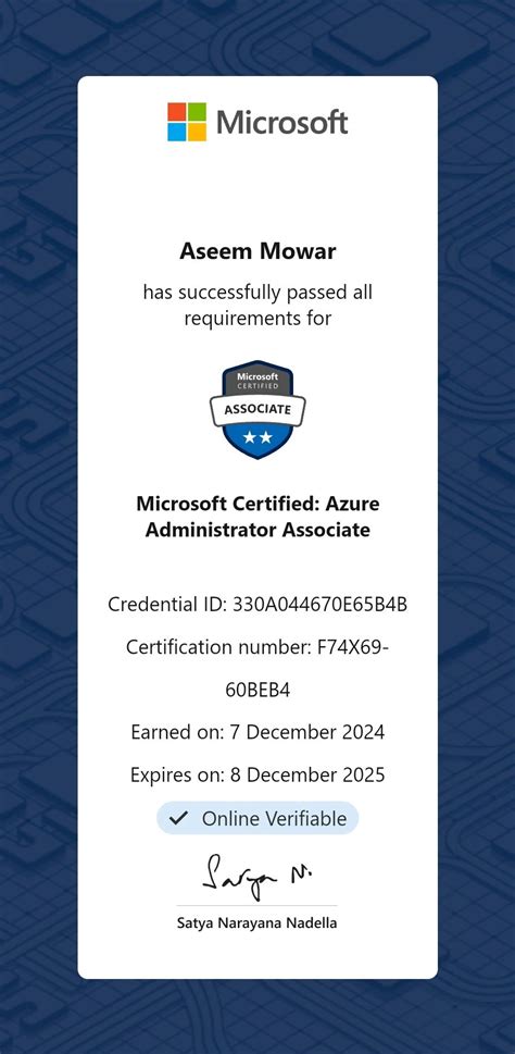 I Am Thrilled To Share That I Have Successfully Completed The Azure Az 104 Certification Thanks