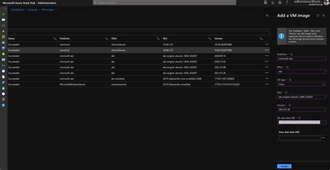 Up To Date Aks Image Sku`s On Azurestack Hub Newer Versions Of Aks