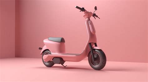 파스텔 격리된 배경에 스쿠터 최소 전기 3d 렌더링 배경 Png  무료 다운로드 Pikbest