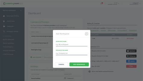 Workspaces Meetingroomapp