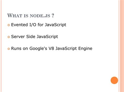 Ppt Nodejs Server Side Javascript Powerpoint Presentation Free