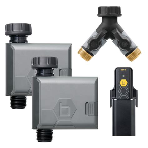 Orbit 21206 B Hyve Gen 2 Smart Hose Watering Timer 2 Pack With Wi Fi Hub And Hose Y Splitter