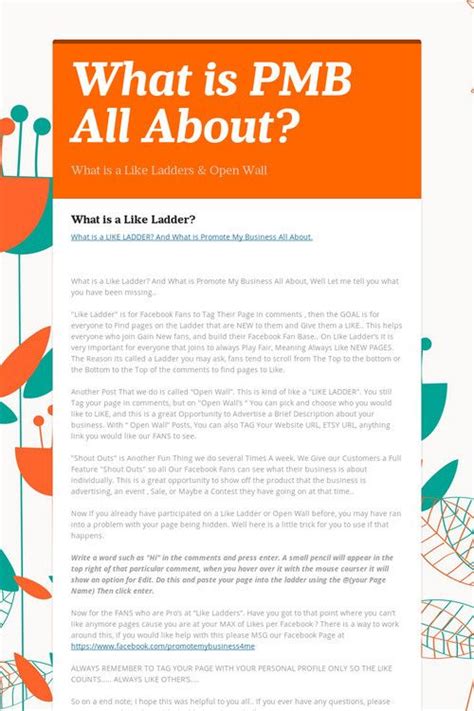 What Is PMB All About E Magazine Working From Home Social Media Platforms