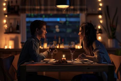 Premium Photo Woman Surprising Her Partner With A Homemade Dinne