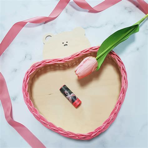 [서울영등포] 감성소품 라탄 하트곰 핑크 트레이 만들기 원데이클래스 이색 공방체험 솜씨당