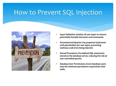 Sql Injection Introduction And Prevention Pptx