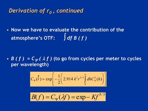 Ppt Part 2 Phase Structure Function Spatial Coherence And R 0