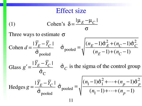 Ppt Using And Reporting Measures Of Effect Size Powerpoint Presentation Id2630331
