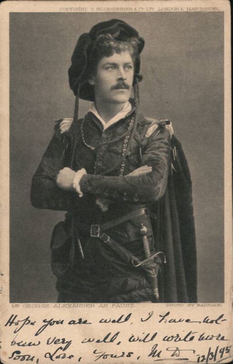 George Alexander As Faust 1895 Theatre Barraud Postcard