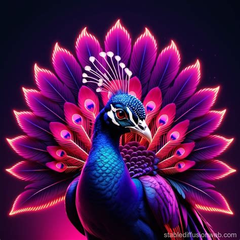 Red Peacock Design For Logo Stable Diffusion Online
