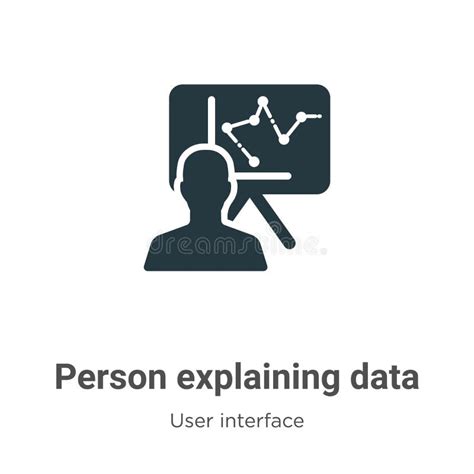Person Explaining Data Icon In Filled Thin Line Outline And Stroke Style Vector Illustration