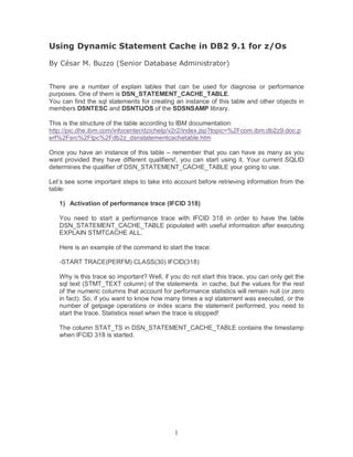 Using Dynamic Statement Cache In DB2 9 1 For Z Os PDF