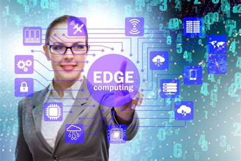 Businessman In Edge And Fog Computing Concept Stock Image Image Of Digital Management 161479813