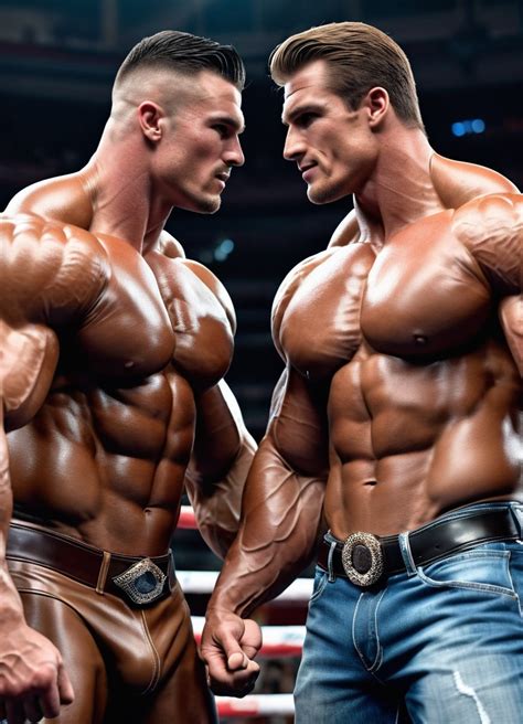 Bodybuilders Posing In A Rodeo Stable Diffusion Online
