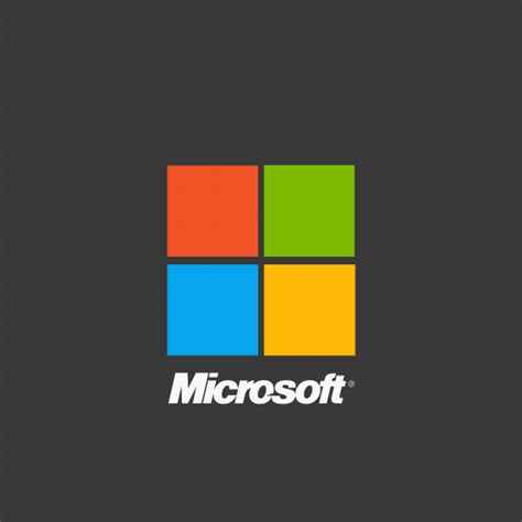 Microsoft Logo On Dark Background