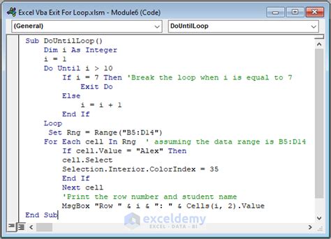 Excel Vba How To Exit A For Loop 5 Methods Exceldemy