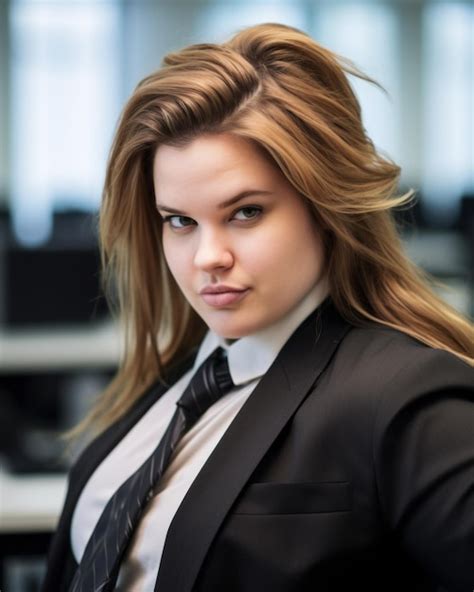 Premium Photo A Woman Wearing A Suit And Tie